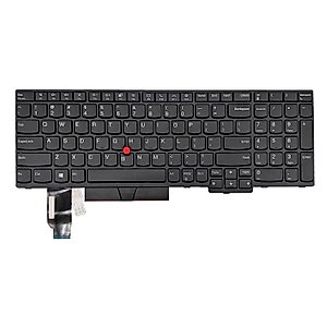 ANTWELON Replacement Laptop Keyboard for LENOVO ThinkPad E580 E585 L580 E590 E595 L590 T590 P52 P72 P53 P73 T15 P15S, with Frame Pointer No Backlight US Layout