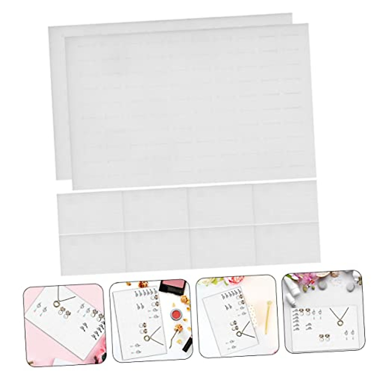 Alipis 30 pcs jewelry box pad ring foam insert ring insert trays earrings showcase trays showcase display trays ear stud pad drawer tray ring display pad sponge white mosaic ring holder