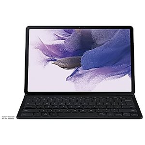 SAMSUNG Tablet Keyboard Cover, Protective Case for Galaxy Tab S8+, S7 FE, S7+ Lite w/ Large Key Sizes, S Pen Holder, Slim, Sturdy, Ultra Lightweight, US Version, Black