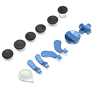 Naroote Accessories Repair Kit Bundle, Comfortable Hand Feel Durable Game Controller Button Paddles Set for Repair Parts Replacement for Elite Series 2(Blue)