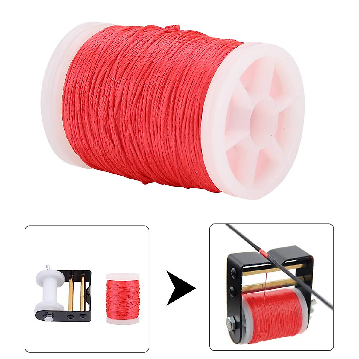 Alomejor Bow String Serving Thread and Nylon String Use for Bowstring Archery Supplies Suitable for Outdoor Sport(Red)