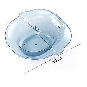 Sitz Bath Basin for Toilet,Bidet Toilet Tub, Universal,Portable Wider Seating Area Hangable Anti Overflow Hip Bath Steam Seat for Elderly, Blue