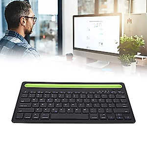 Ranvo Wireless Keyboard, 78 Keys PC Gaming Keyboards 2 Channel Type Multi System Compatibility with Bracket for Internet Cafe for Home for Office