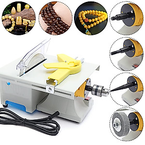Gem Jewelry Rock Polishing Buffer Machine, 750W 110V Lathe Table Saw Polisher Cutting Machine Mini Table Rock Saw