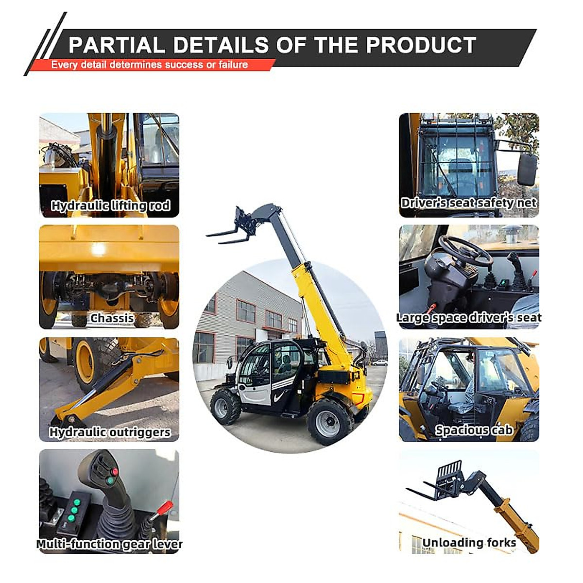 Compact Design**: The Mini Telescopic Handler is Ideal for Tight Spaces, Combining functionality with a Compact Size, Perfect for Indoor and Outdoor use.