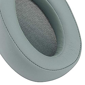 Geekria QuickFit Protein Leather Ear Pads Replacement for Sony MDR-100A MDR-100AAP MDR-H600A Headphones Earpads, Headset Ear Cushion Repair Parts (Grayish Green)
