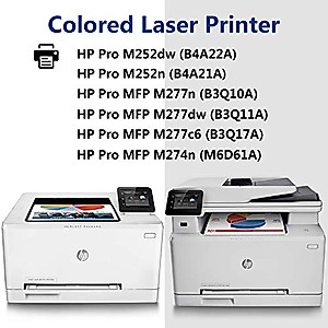 5-Pack (2BK+C+Y+M) 201A | CF401A CF402A CF403A Toner Cartridge Replacement for HP Color Laserjet Pro MFP M277dw MFP M277n MFP M277c6 M252dw M252n M277 M252 Printer,Sold by TopInk