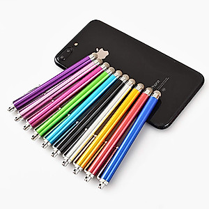 XMONKEY Stylus Pen, 20 Packs Stylus with Mesh Fiber Tip and Aluminum Body for Touch Screen, Compatible with iPad, iPhone, Smart Phone and Tablet with Capacitive Touch Screen