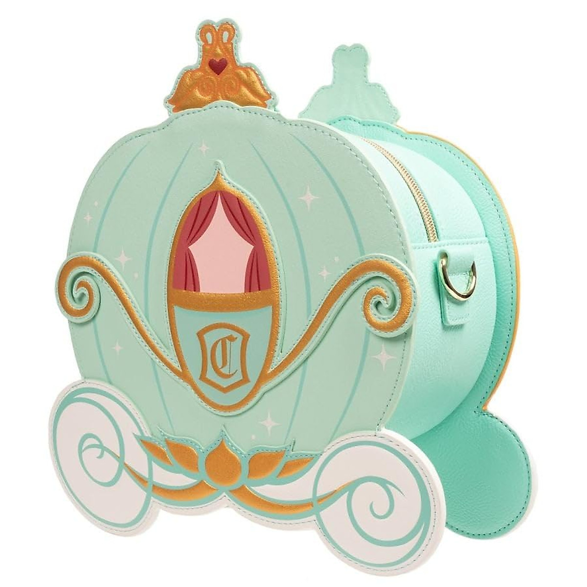 Loungefly Disney Cinderella Reversible Pumpkin Carriage Crossbody Purse