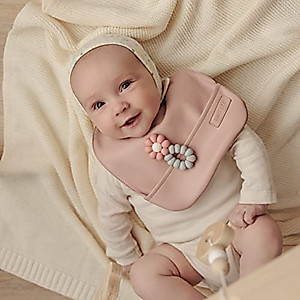 Bleu La La Silicone Free Vegan Leather Buttery Soft Bibs with Pocket for Infants & Babies