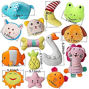 YUNKINGDOM Puppy Small Dog Squeaky Toy 27 Pack Dog Squeakers Toys for Small Dogs Cute Bulk Dog Toys Stuffed Plush Dog Toy for Puppies Pet Small Dog Toys
