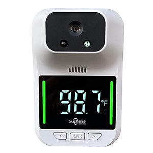 SkinDfense K3 Plus Advance Automatic Temperature Monitor – Infrared Machine with Floor Stand – Non Contact Digital Forehead Scanner System for Adults & Children
