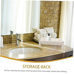 SOESFOUFU 2 Pcs Crevice Storage Rack Unit Shelf Organizer Shoe Storage Rack Laundry Utility Organizer Kitchen Rack Pantry Tower Rack Kitchen Cabinet Rack Toilet Storage Rack White Pp Plastic