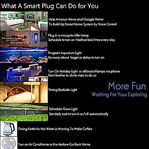Smart Plug, Woostar Smart Outlet Compatible with Alexa, Google Home for Voice Control, IFTTT Enabled, Alexa Smart Plug Mini with Remote Control, Schedule and Timing Function, No Hub Required, 4 Pack