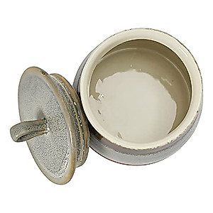 Bloomingville Stoneware, Reactive Glaze Canister, 4" L x 4" W x 5" H, Multicolor