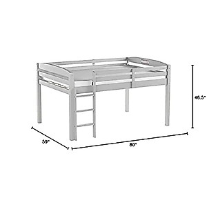 Concord Junior Loft Bed, Full, Grey