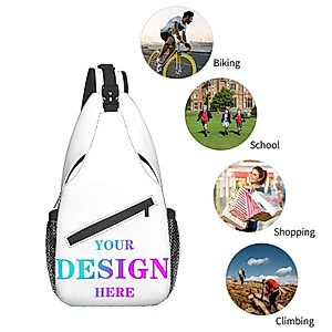 Custom Sling Backpack Personalized Crossbody Sling Bags Leisure Sports Outdoor Custom Bag For Men Backpack Optional Color Add Your Text/Logo Here