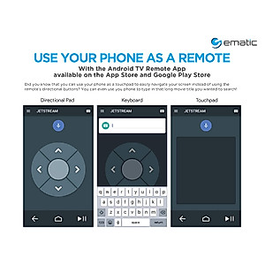 Ematic 4K Ultra HD Android TV Box with Built-in Chromecast + Netflix. Dual-Band Wi-fi (802.11AC) Model: AGT419