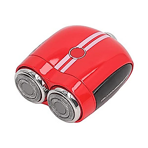 Electric Beard Trimmer, Zinc Alloy Mini Electric Shaver IPX7 Wet and Dry Dual Use for Traveling (Red)