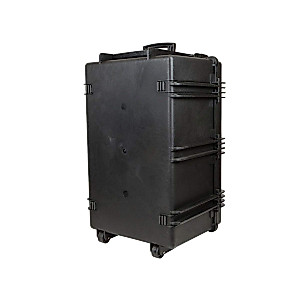 Monoprice Weatherproof Hard Case - 33 x 22 x 17 Inches, With Wheels and Customizable Foam, Shockproof, IP67, Ultraviolet And Impact Resistant Material, Black - Pure Outdoor Collection, 145.8 Liter