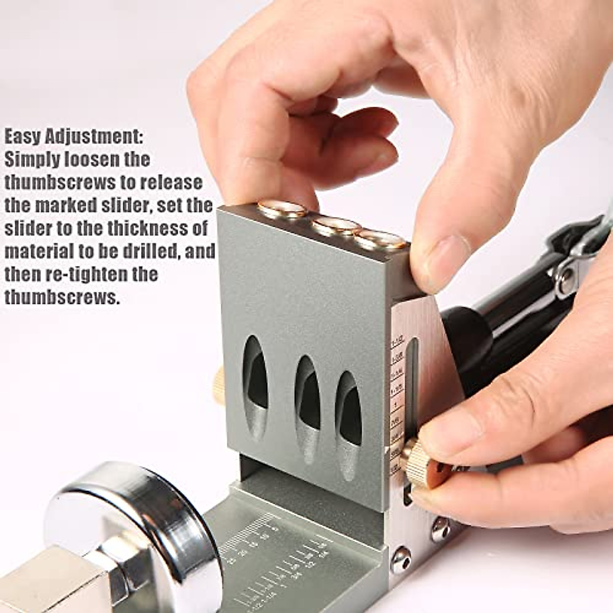 HOWOD Pocket Hole Jig Kit, Professional and Upgraded All-Metal Pocket Screw Jig. (Metal)