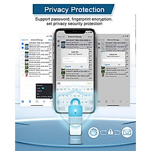 Sunany USB Flash Drive 256GB, Photo Stick Memory External Data Storage Thumb Drive Compatible for Phone, Pad, Android, PC and More Devices (Blue)