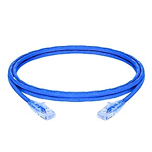 Panduit UTPSP10BUY Category-6 8-Conductor Strain Relief Clear Boot Patch Cord, 10-Feet, Blue
