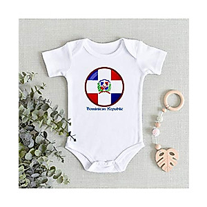 Dominican Republic Cute Flag Design Gift Baby Bodysuit Newborn Infant Onesie