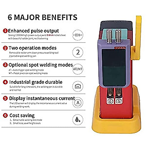 CHUNTIANMEI 801D Battery Spot Welder,Industrial Energy Storage Battery Welding Machine,12kw Pulse Spot Welder,Portable Precision Battery Welding Equipment for Battery Pack 18650 Lithium Batteries