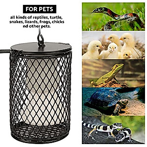 Bird Heat Lamp, 100w Ceramic Heat Emitter Heater Lamp Bulbs with Power Switch & anti biting Hanging Hook Design for Pet Brooder Coop Chicken Lizard Snake Aquarium (US Plug 110 to 120v)(Black)