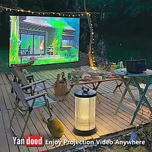 Portable Projector Screen 120 inch with Combined Pole Frame Black Backing Silver Foldable Projection Screen