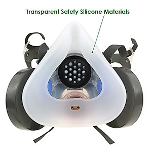 SYINE Safety Mask Industrial Gas Spray Paint Dustproof Breathing Respirator Mask,Medium,1 Set