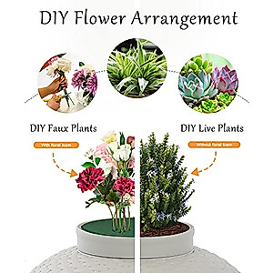 keygarzone Plant Litter Box with Lid, Hidden Cat Litter Furniture with Rattan Pattern for Large Cat, PP Material Waterproof, Easy Assemble & Clean