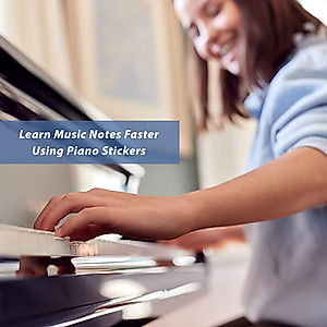 Piano Stickers for Keys – Removable w/Double Layer Coating for 49/61 / 76/88 Keyboards