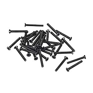 uxcell M2 x 16mm Phillips Screws Fastener Black for Laptop PC TV Fan Switch 500pcs