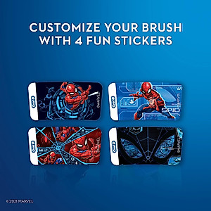 Oral-B Kids Electric Toothbrush Featuring Marvel's Spiderman, for Kids 3+