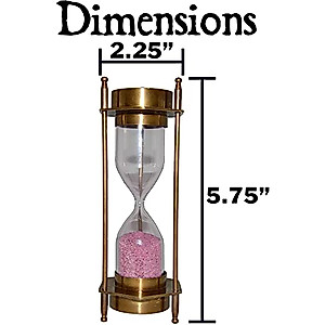 Antique Brass Sand Timer Hourglass with Maritime Brass Compass – Elevate Your Space with Nautical Charm!