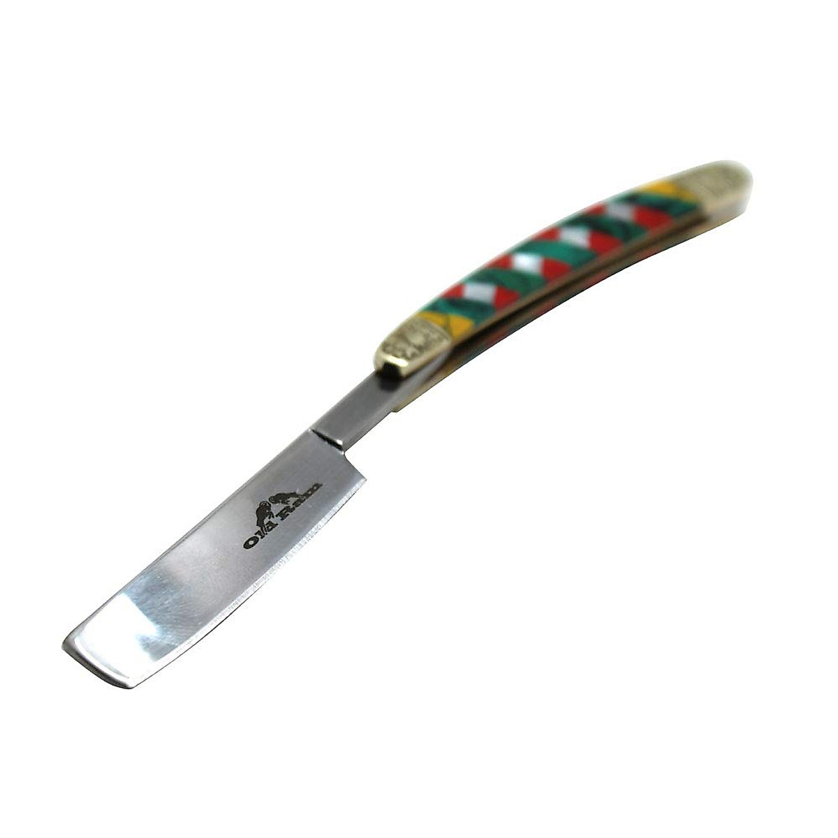 Old Ram Collection Barber Straight Razor Style Manual Folding Knife.. (Red)