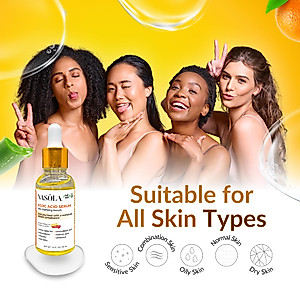 Nasola Kojic Acid Serum for Skin Clarifying, Complexion Revitalization Fade Cream with Alpha Arbutin, Vitamin C & E, & Niacinamide