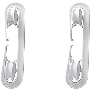 Dependable Industries 2 Pack High Grade Plastic Clothesline Spreader Weatherproof Rustproof Keeps Rope Taut and Untangled White