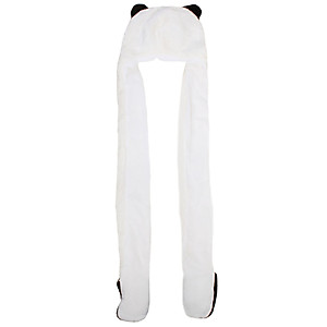 Simplicity Panda Animal Hats with Long Scarf 3 in 1 Multifunction Warm Hats
