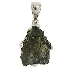 Starborn Natural 7-12 cts Moldavite Pendant in Sterling Silver