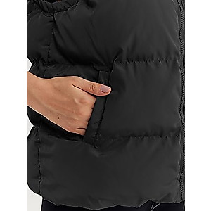 AUTOMET Puffer Vest Women Sleeveless Winter Zip Up Outerwear Warm Puffer Lightweight Stand-up Collar Down with Pocket Fall Outfits 2023