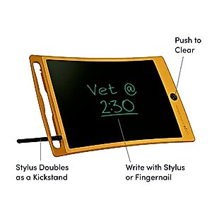 Boogie Board Jot Reusable Writing Tablet for Adults, 8.5" Digital Notebook with Instant Erase, Digital Notepad with Magnets, Note Taking Tablet for Work or School, Gold