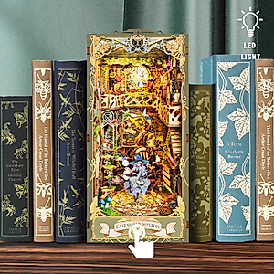 ROCOXIA DIY Book Nook Kit, DIY Miniature Booknook, Book Nook Shelf Insert, Birthday Thanksgiving Day Christmas (Greenfield Mystery)