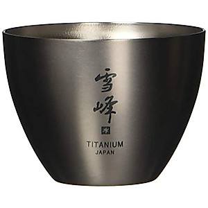 Snow Peak Sake Cup - Titanium Double Wall Cup - Ideal For Hot and Cold Sake - 1.85 fl oz