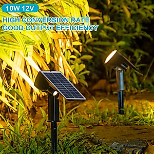 Maxmartt Portable Solar Panel Charger Kits 10W 12V Solar Battery Trickle Charger Maintainer Solar Cells Battery Charger DC Connector for Outdoor Lights Camping