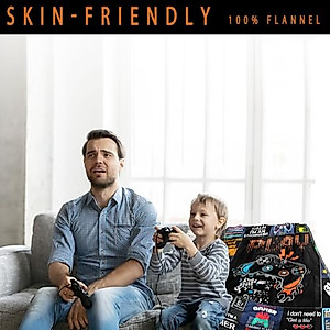 Shanfeirui Gamer Gifts - Perfect for Teens & Adults - Game Room Decor - Video Game Lover Gifts - Gaming Blanket - Gift Ideas for Gamers - Best Gifts for Men & Boys - 50" x 60" Gaming Blanket