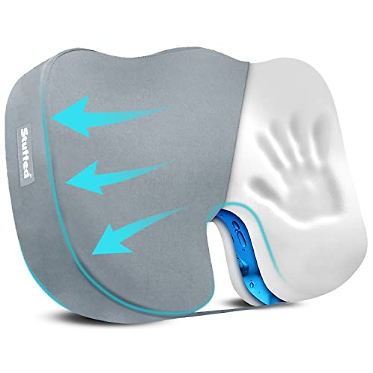 Seat Cushion Pillow for Office Chair, Butt, Tailbone, Back, Coccyx, Sciatica Memory Foam Cushions, Computer Desk Pain Relief Pad