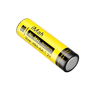 iMah HR6 AA Rechargeable Batteries for Solar Lights 800mAh 1.2V Ni-MH Battery for Outdoor Pathway Garden Lamps, Pack of 8